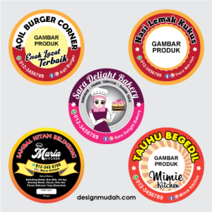 50 Design Sticker Bulat yang Cantik dan Mudah Edit – Design Mudah