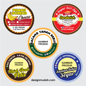 50 Design Sticker Bulat yang Cantik dan Mudah Edit – Design Mudah